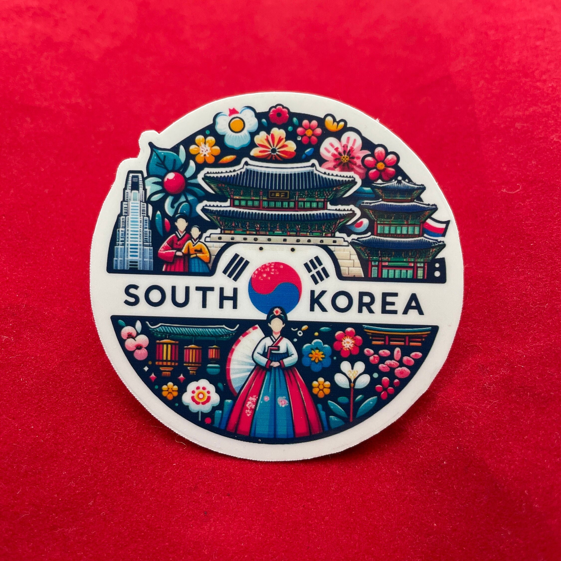 South Korea, Stickers, Weatherproof Sticker, Travel Journal, Suitcase ...