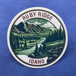 Ruby Ridge, Idaho, Stickers, Weatherproof Sticker, Travel Journal ...