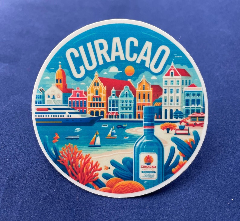 Curacao, Stickers, Weatherproof Sticker, Travel Journal, Suitcase ...