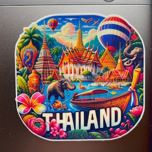 Thailand Thailand Travel Waterproof Sticker Travel Sticker Suitcase ...