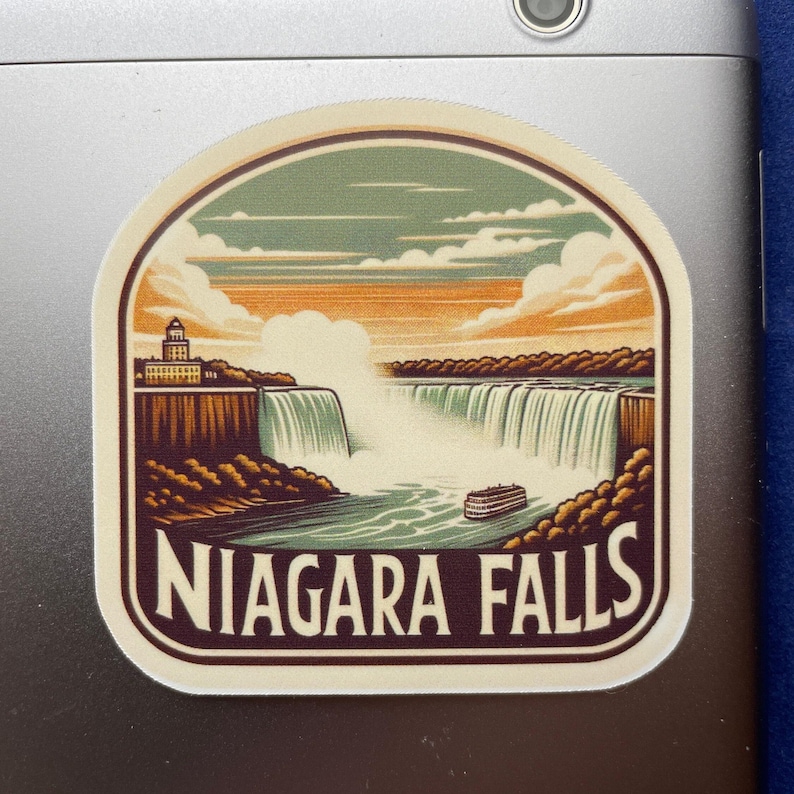 Niagara Falls Vintage Travel Sticker | Waterproof Decal - Etsy