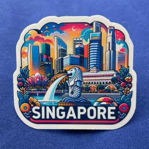 Singapore, Stickers, Waterproof Sticker, Travel Journal, Suitcase ...