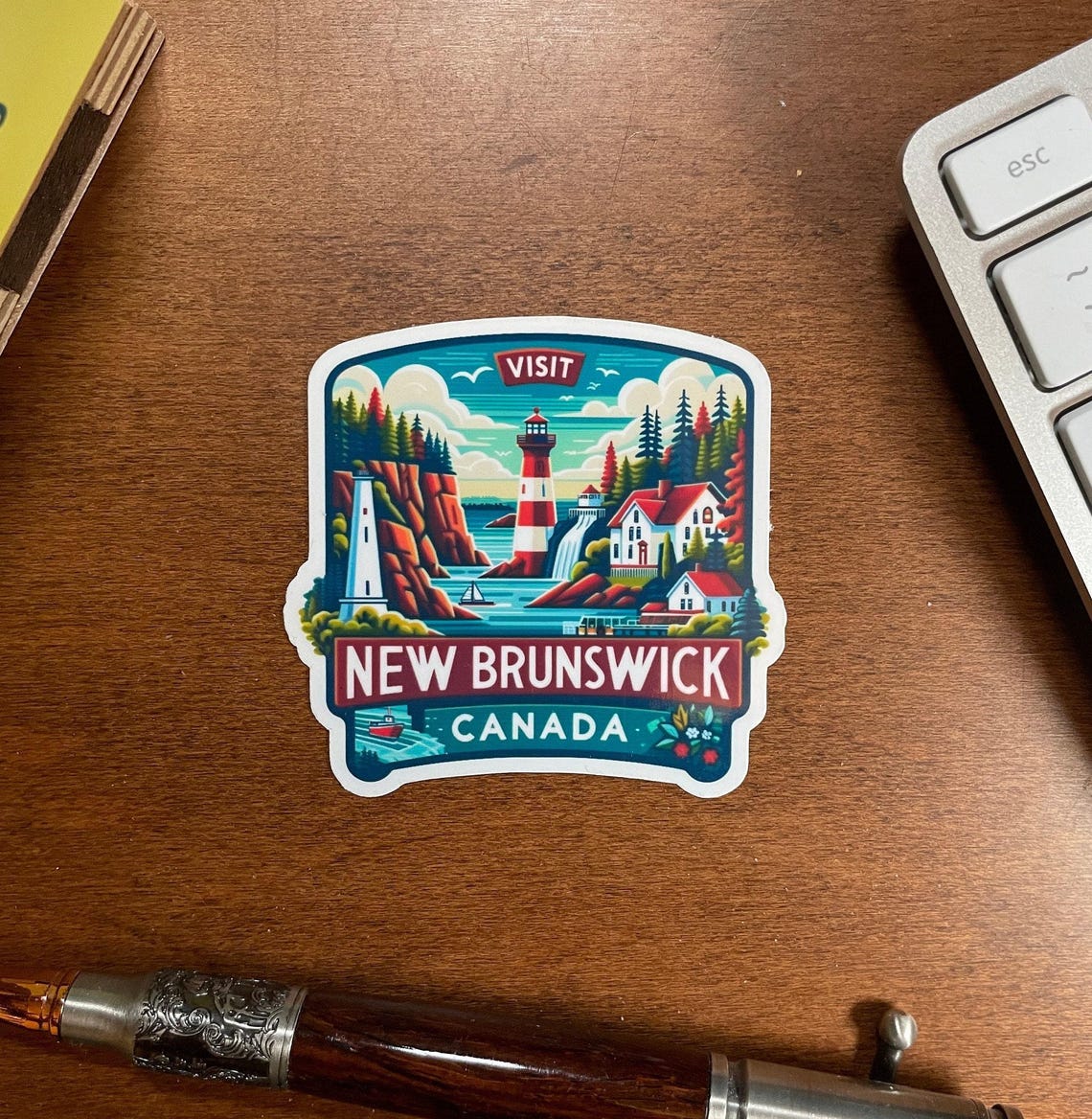 New Brunswick, Canada, Stickers, Weatherproof Sticker, Travel Journal ...