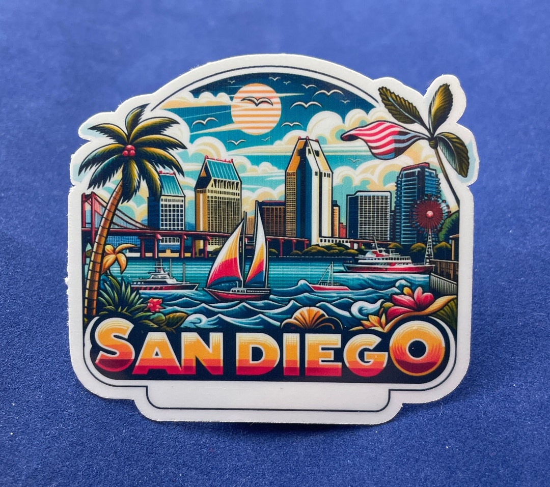 San Diego, Stickers, Weatherproof Sticker, Travel Journal, Suitcase ...