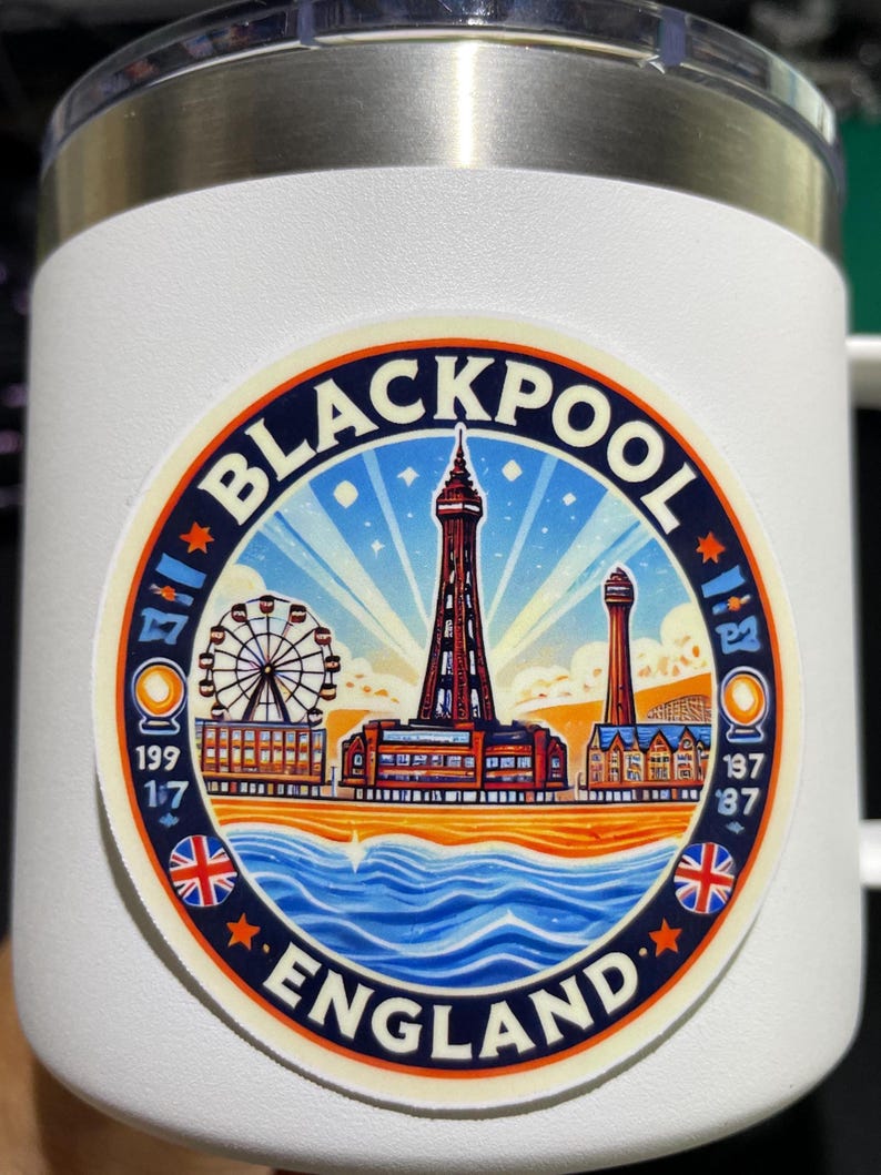 Blackpool, England, Stickers, Weatherproof Sticker, Travel Journal ...