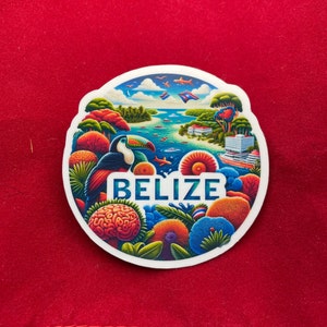 Belize, Stickers, Weatherproof Sticker, Travel Journal, Suitcase ...