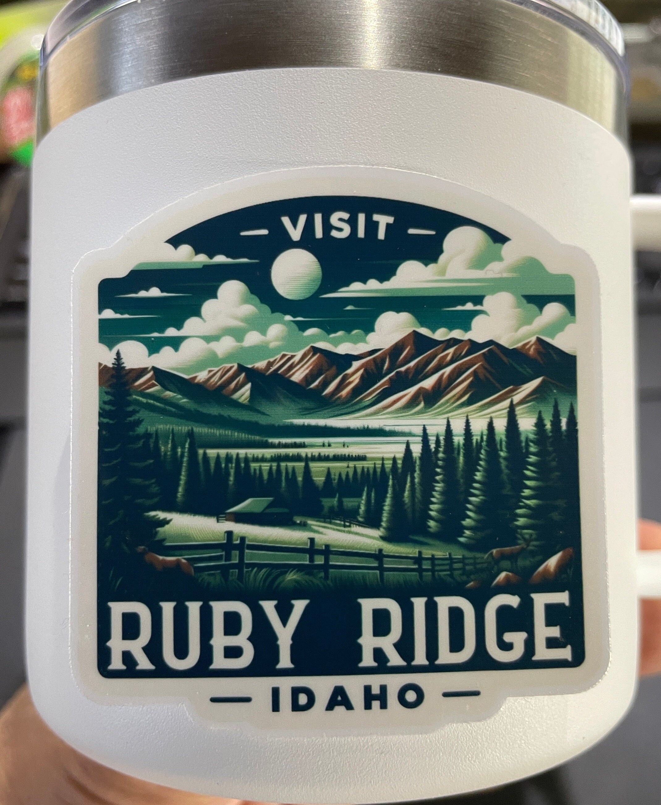 Ruby Ridge, Idaho, Stickers, Weatherproof Sticker, Travel Journal ...