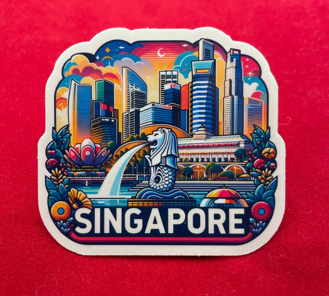 Singapore, Stickers, Waterproof Sticker, Travel Journal, Suitcase ...