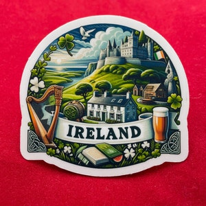 Ireland, Stickers, Weatherproof Sticker, Travel Journal, Suitcase ...