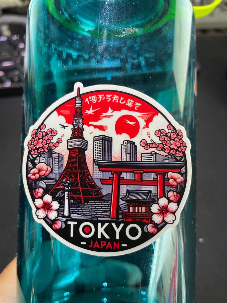 Tokyo, Stickers, Weatherproof Sticker, Travel Journal, Suitcase Sticker ...