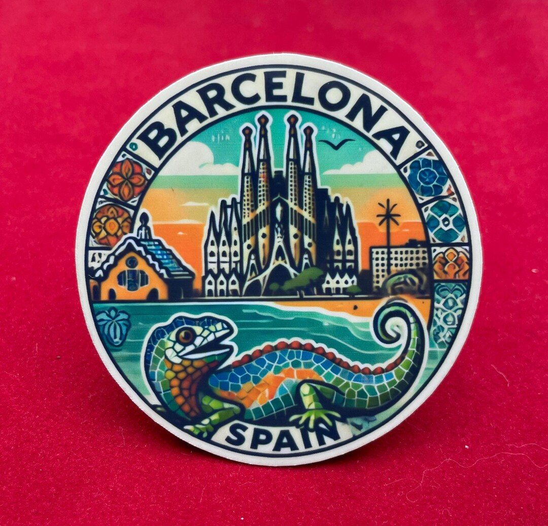 Barcelona | Barcelona Travel | Waterproof Sticker | Vintage Travel ...