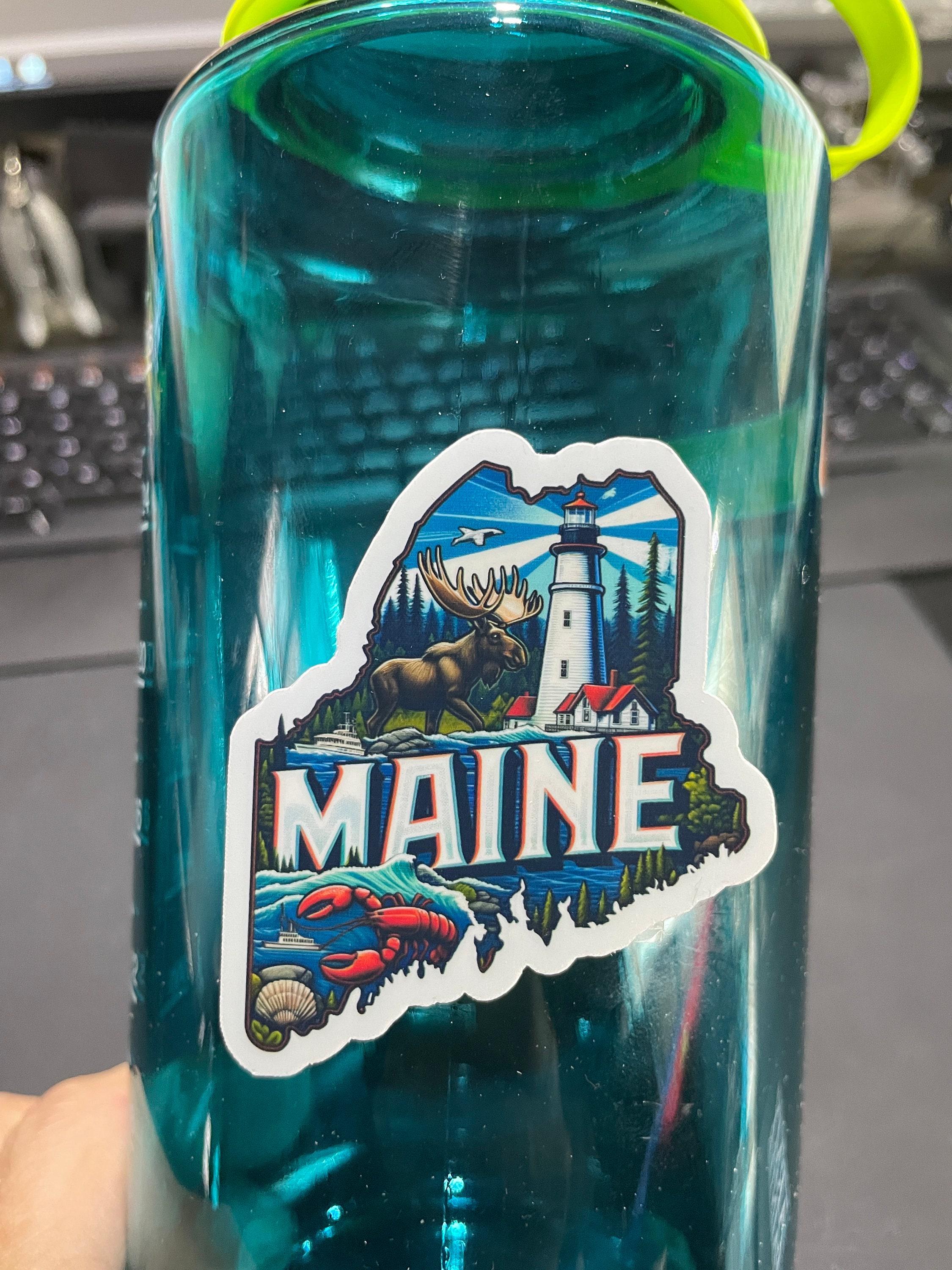 Maine, Stickers, Weatherproof Sticker, Travel Journal, Suitcase Sticker ...