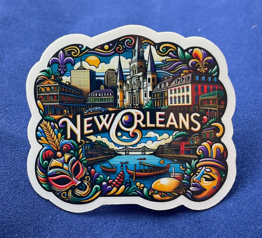 New Orleans | New Orleans Travel | New Orleans| Waterproof Sticker ...