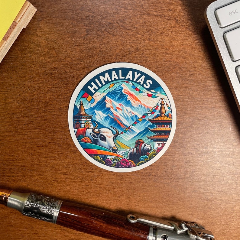 Himalayas, Stickers, Weatherproof Sticker, Travel Journal, Suitcase ...