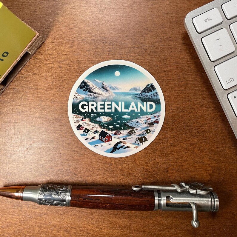 Greenland, Stickers, Weatherproof Sticker, Travel Journal, Suitcase ...