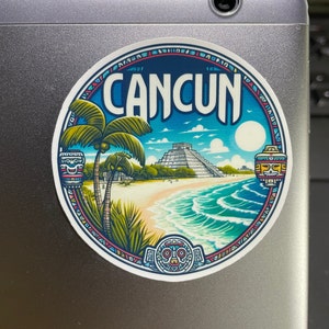 Cancun, Stickers, Weatherproof Sticker, Travel Journal, Suitcase ...