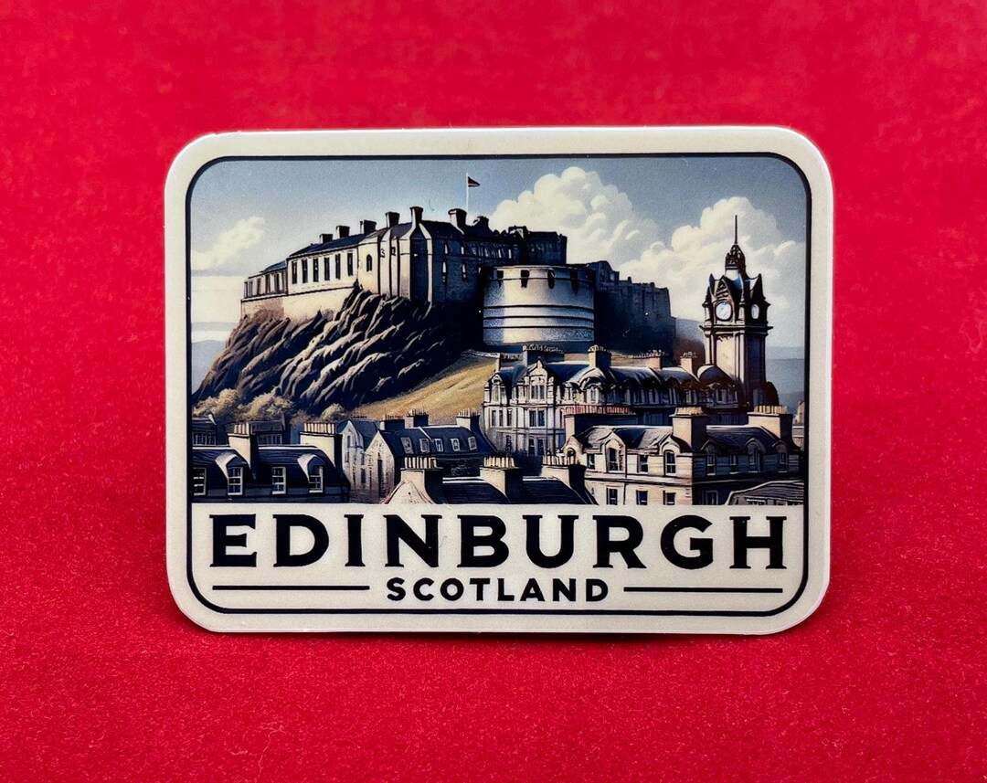 Edinburgh, Scotland, Stickers, Weatherproof Sticker, Travel Journal ...