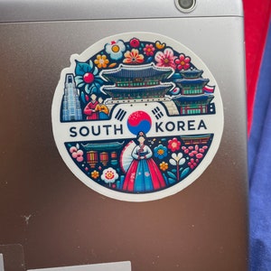 South Korea, Stickers, Weatherproof Sticker, Travel Journal, Suitcase ...