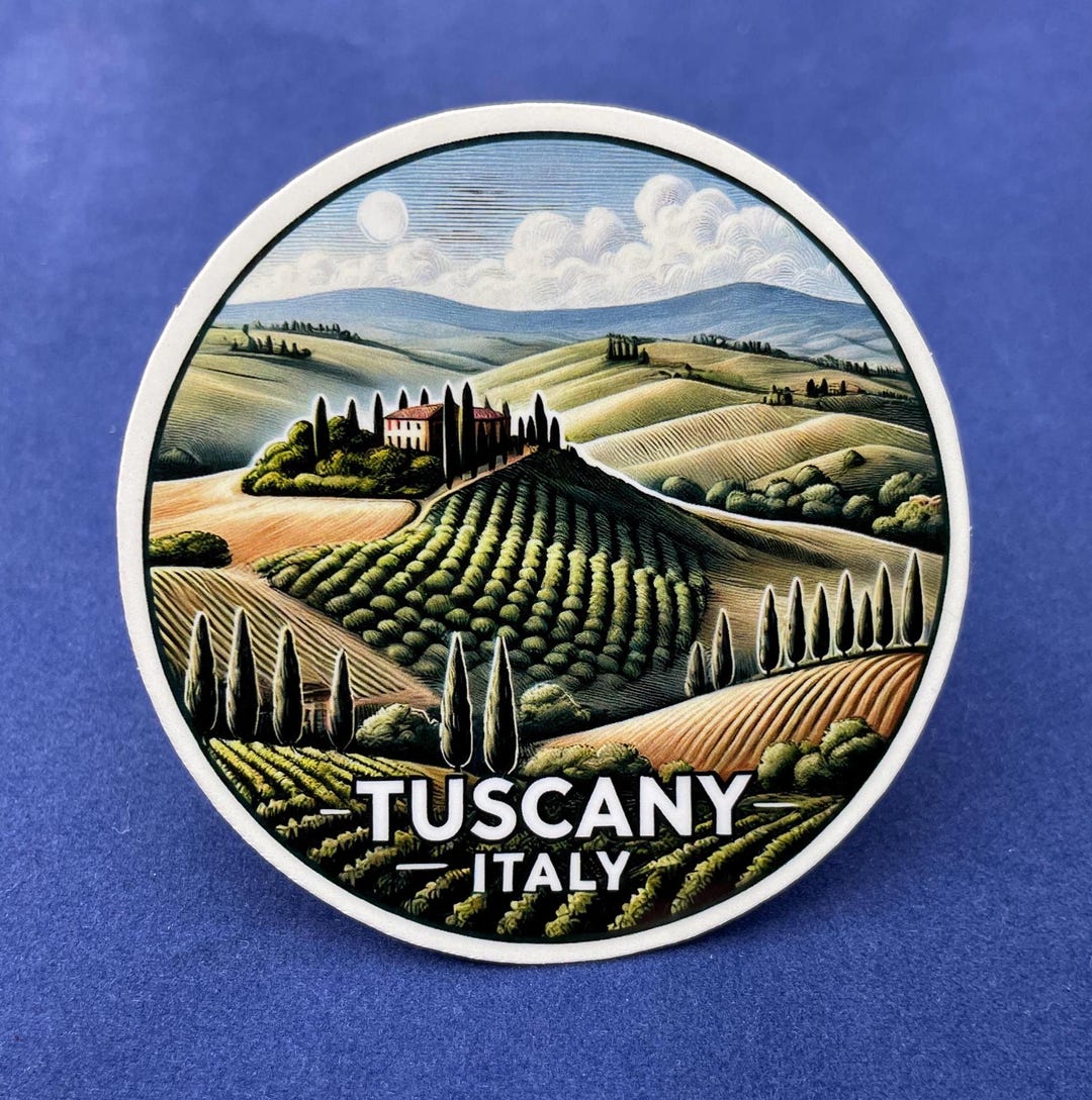 Tuscany, Italy, Stickers, Weatherproof Sticker, Travel Journal ...