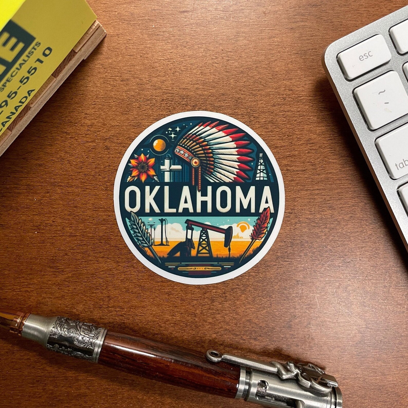 Oklahoma, Stickers, Weatherproof Sticker, Travel Journal, Suitcase ...