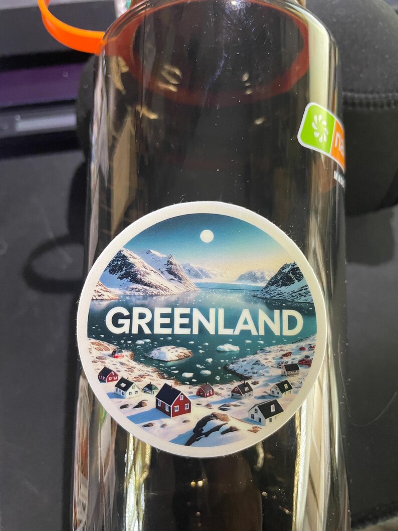 Greenland, Stickers, Weatherproof Sticker, Travel Journal, Suitcase ...