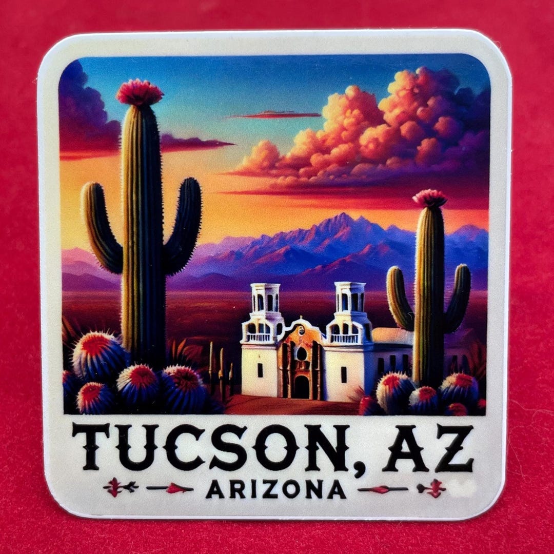 Tucson, Arizona, Stickers, Weatherproof Sticker, Travel Journal ...