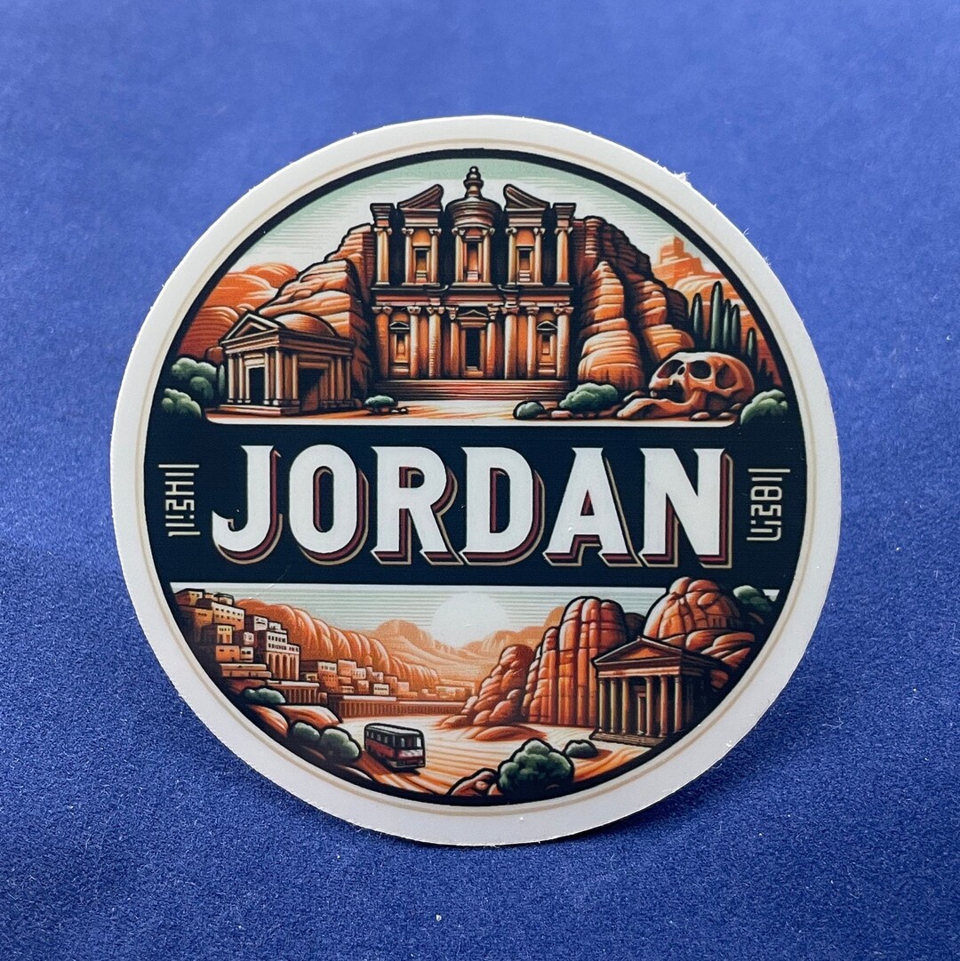 Jordan, Stickers, Weatherproof Sticker, Travel Journal, Suitcase ...