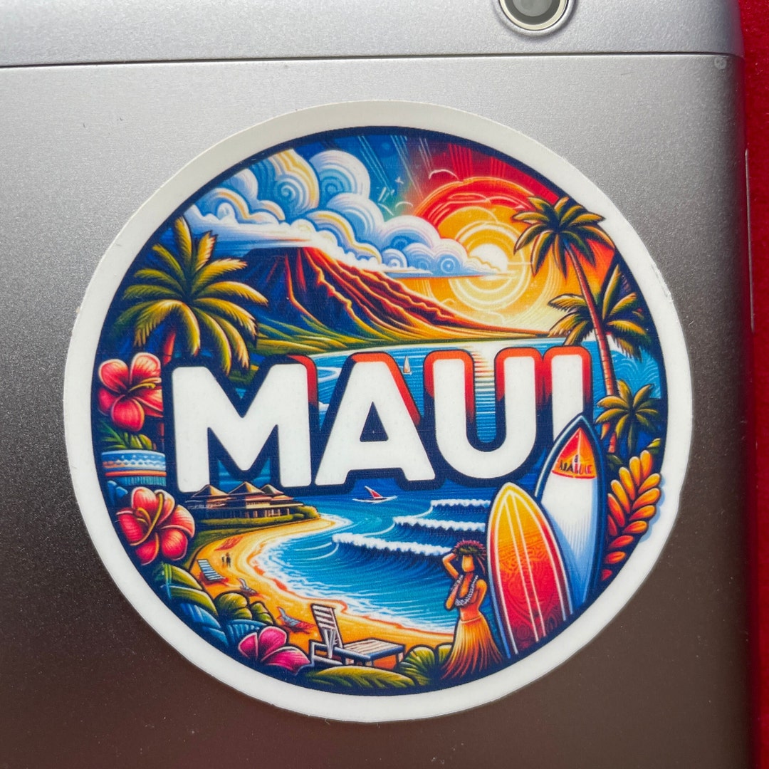 Maui | Maui Travel | Travel Decal | Waterproof Sticker | Maui Travel ...