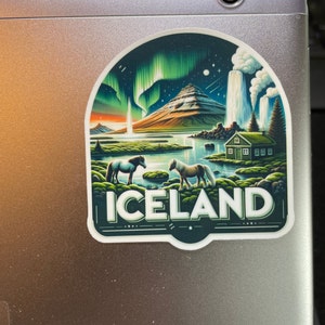 Iceland, Stickers, Weatherproof Sticker, Travel Journal, Suitcase ...