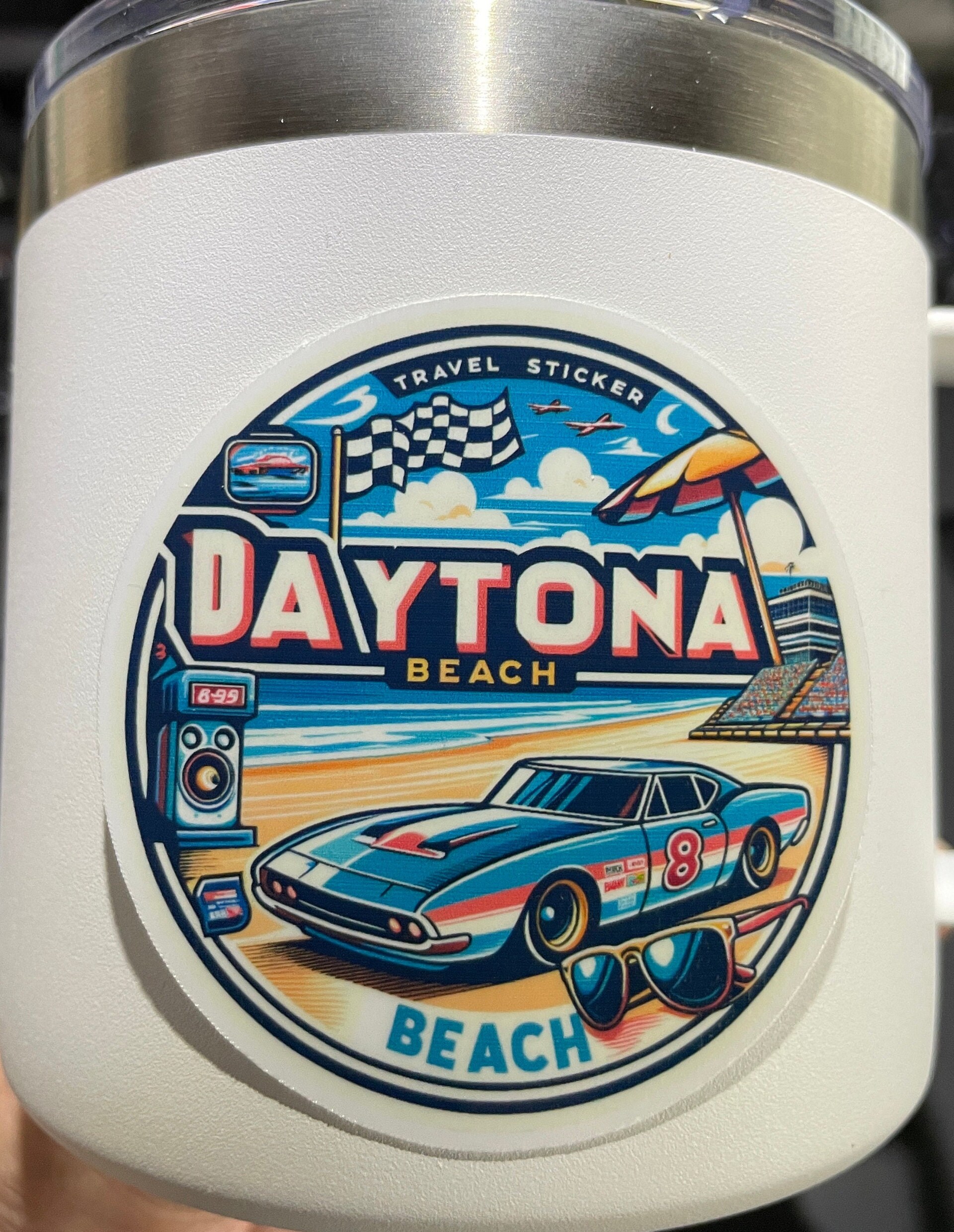 Daytona Beach, Stickers, Weatherproof Sticker, Travel Journal, Suitcase ...