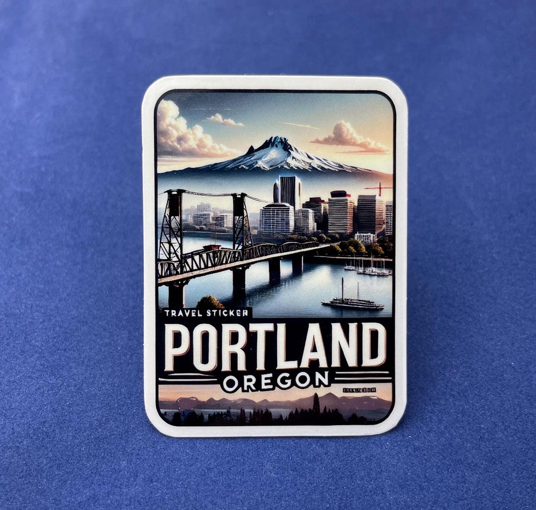 Portland, Oregon, Weatherproof Sticker, Travel Journal, Suitcase ...