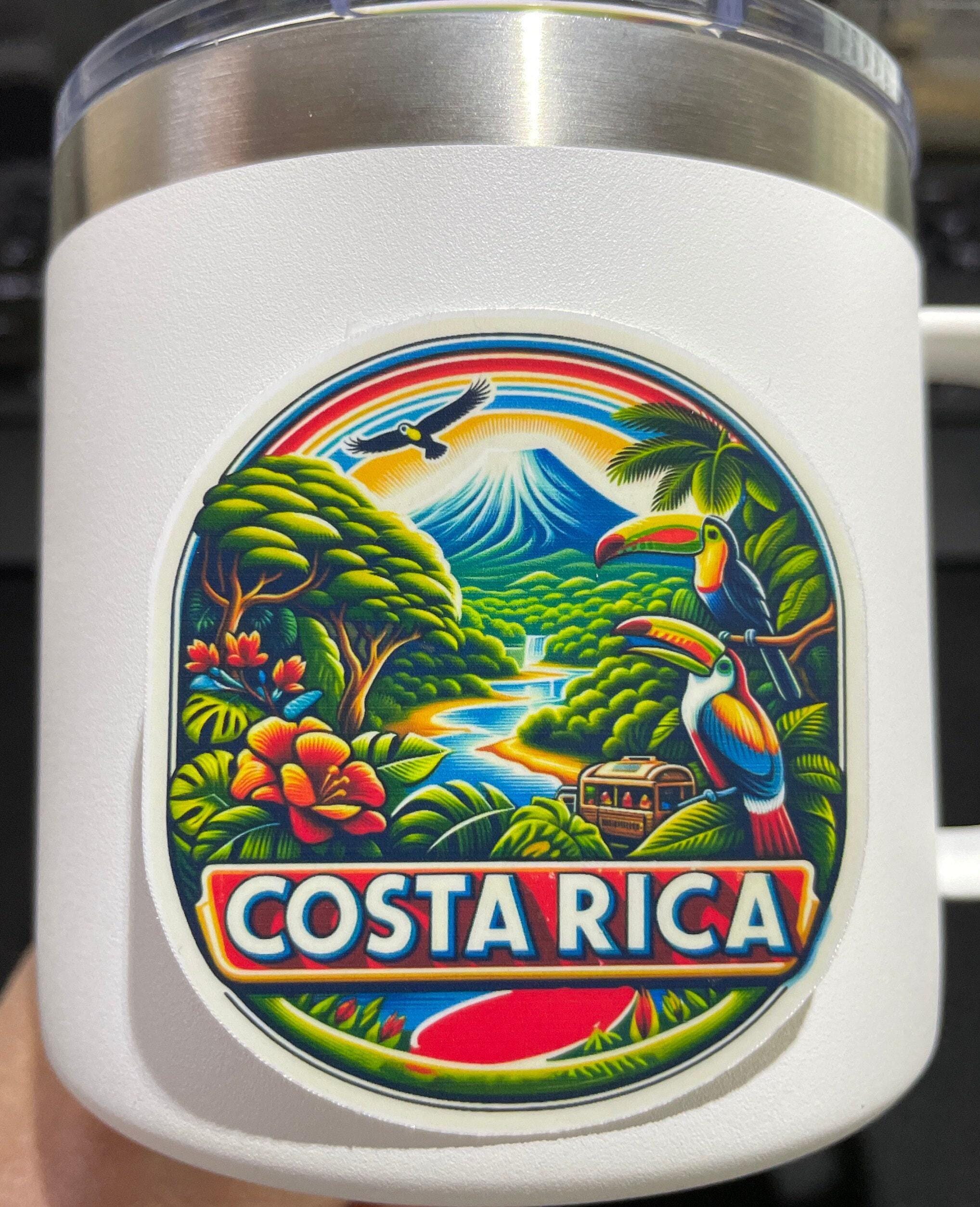 Costa Rica, Stickers, Weatherproof Sticker, Travel Journal, Suitcase ...