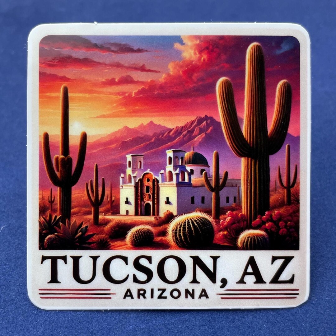 Tucson, Arizona, Stickers, Weatherproof Sticker, Travel Journal ...