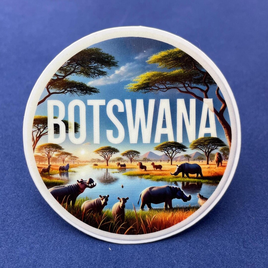 Botswana Africa Travel Sticker: Vinyl Waterproof Adventure Decal 1 - Etsy