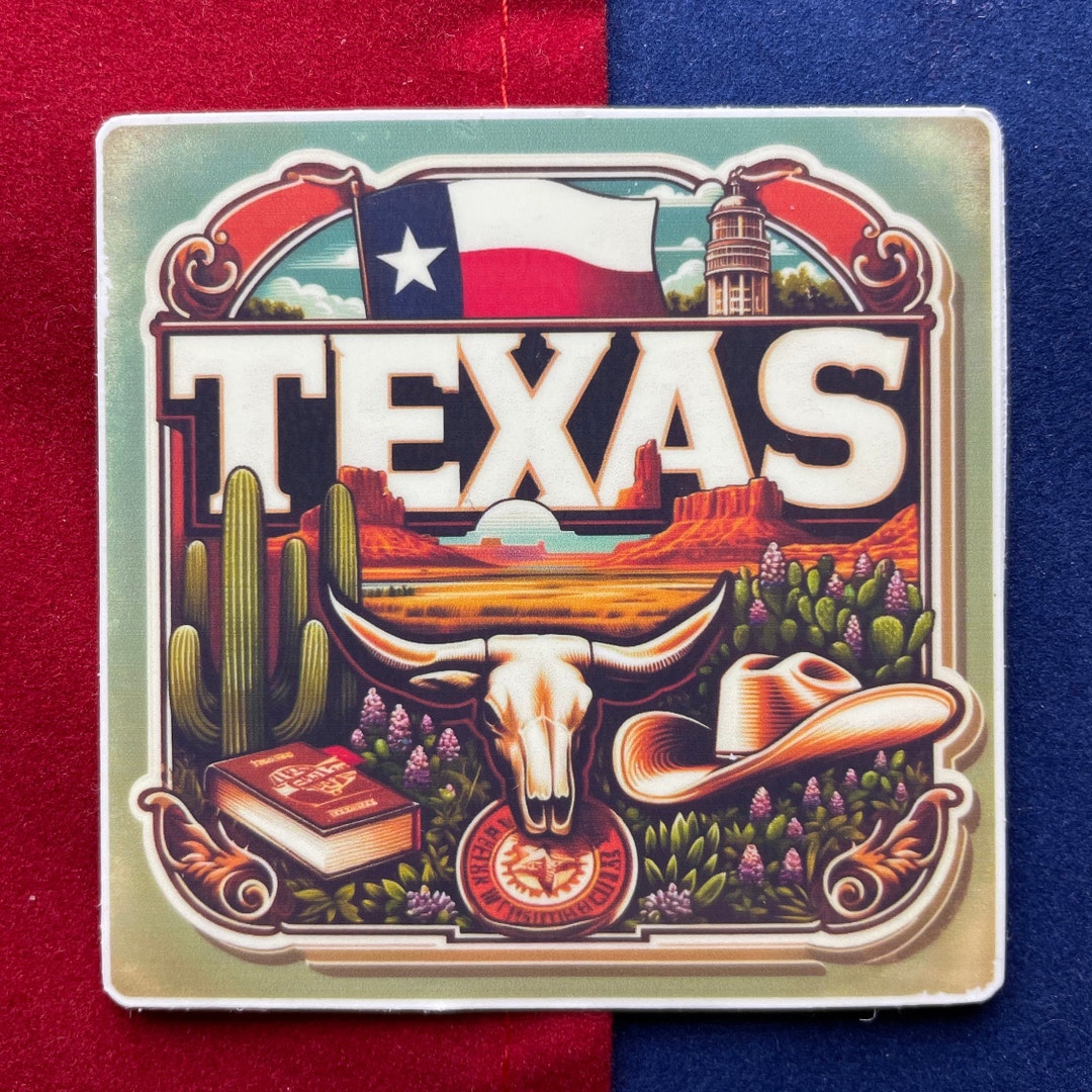 Texas | Texas Sticker | Texas Travel | Travel Decal | Waterproof ...