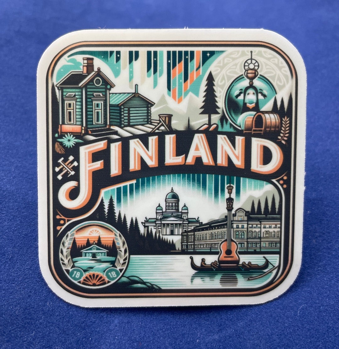 Finland, Stickers, Weatherproof Sticker, Travel Journal, Suitcase ...