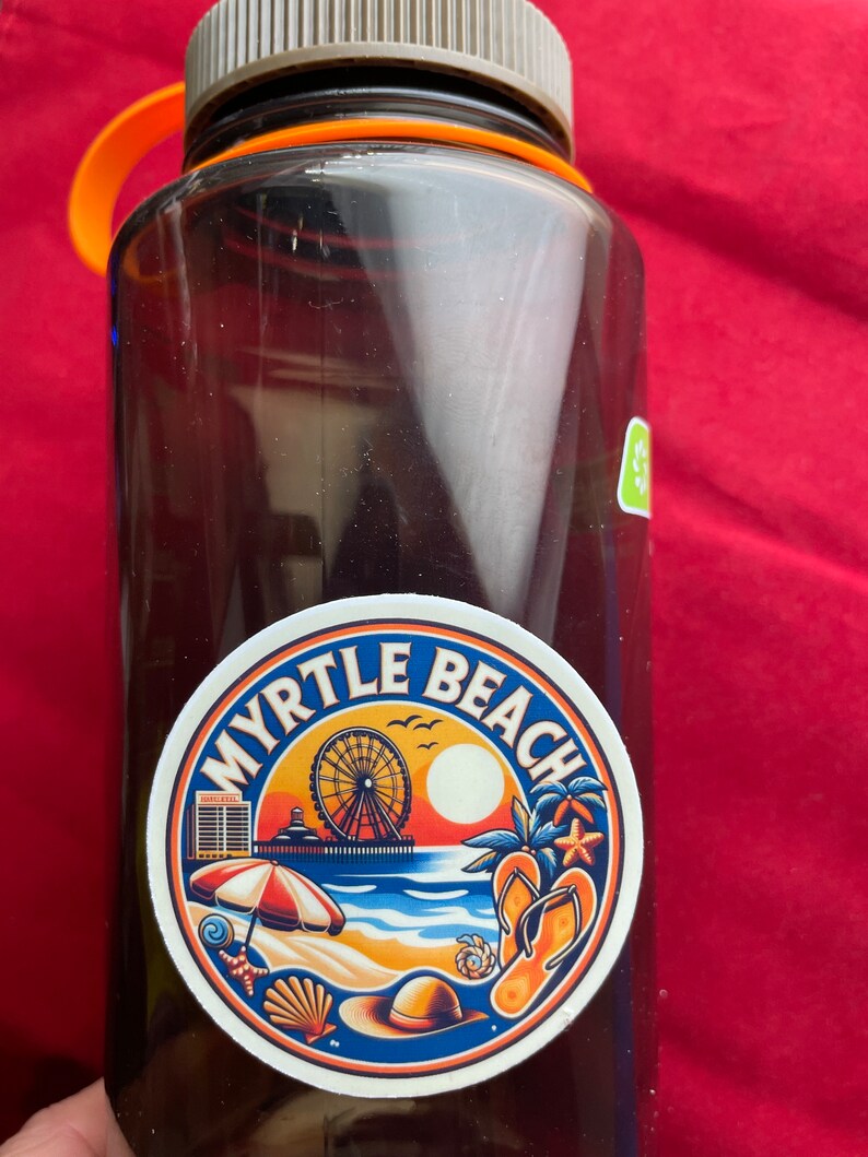 Myrtle Beach Myrtle Beach Travel Waterproof Sticker Vintage Travel ...