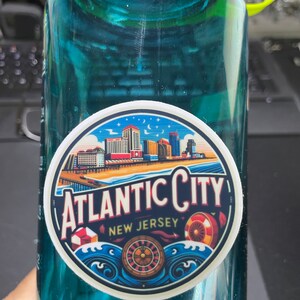 Atlantic City, Stickers, Weatherproof Sticker, Travel Journal, Suitcase ...