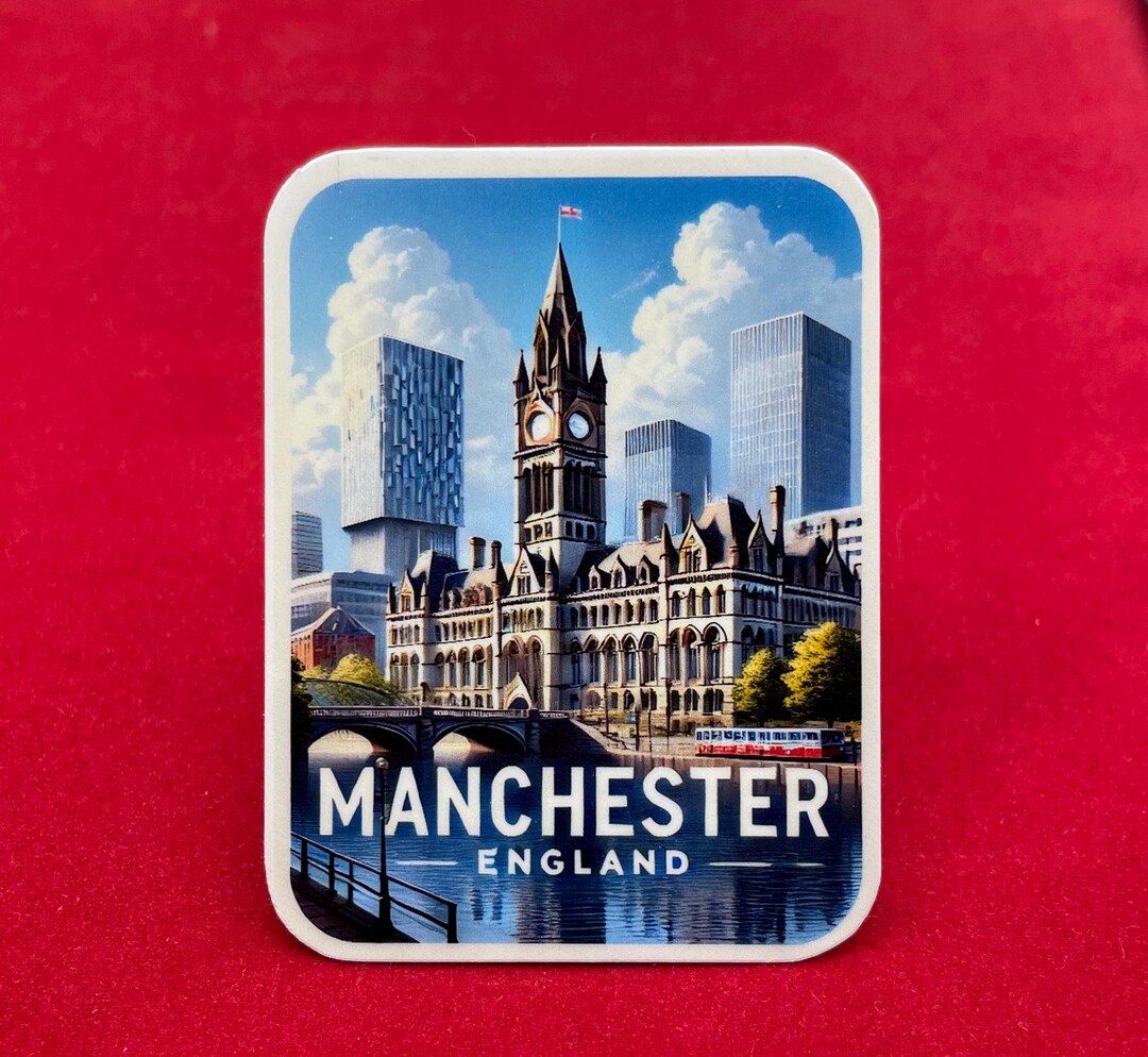 Manchester, England, Stickers, Weatherproof Sticker, Travel Journal ...