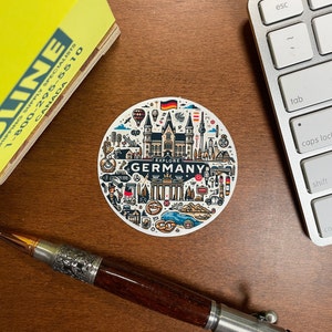Germany, Stickers, Weatherproof Sticker, Travel Journal, Suitcase ...