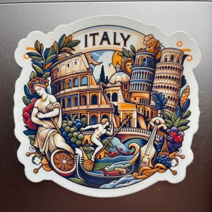 Italy | Italytravel | Waterproof Sticker | Vintage Travel Sticker ...