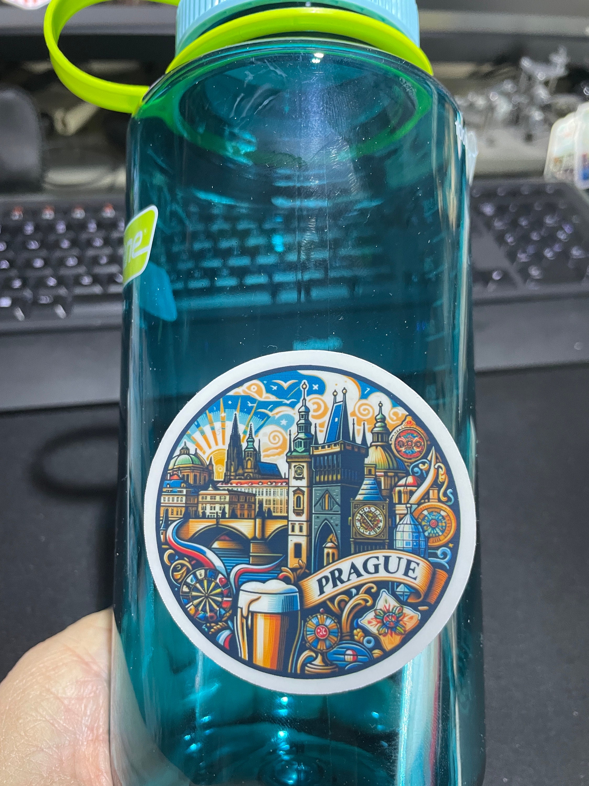 Prague, Stickers, Weatherproof Sticker, Travel Journal, Suitcase ...