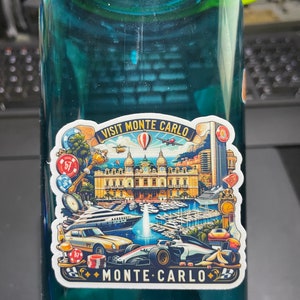 Monte Carlo, Monaco, Stickers, Weatherproof Sticker, Travel Journal ...