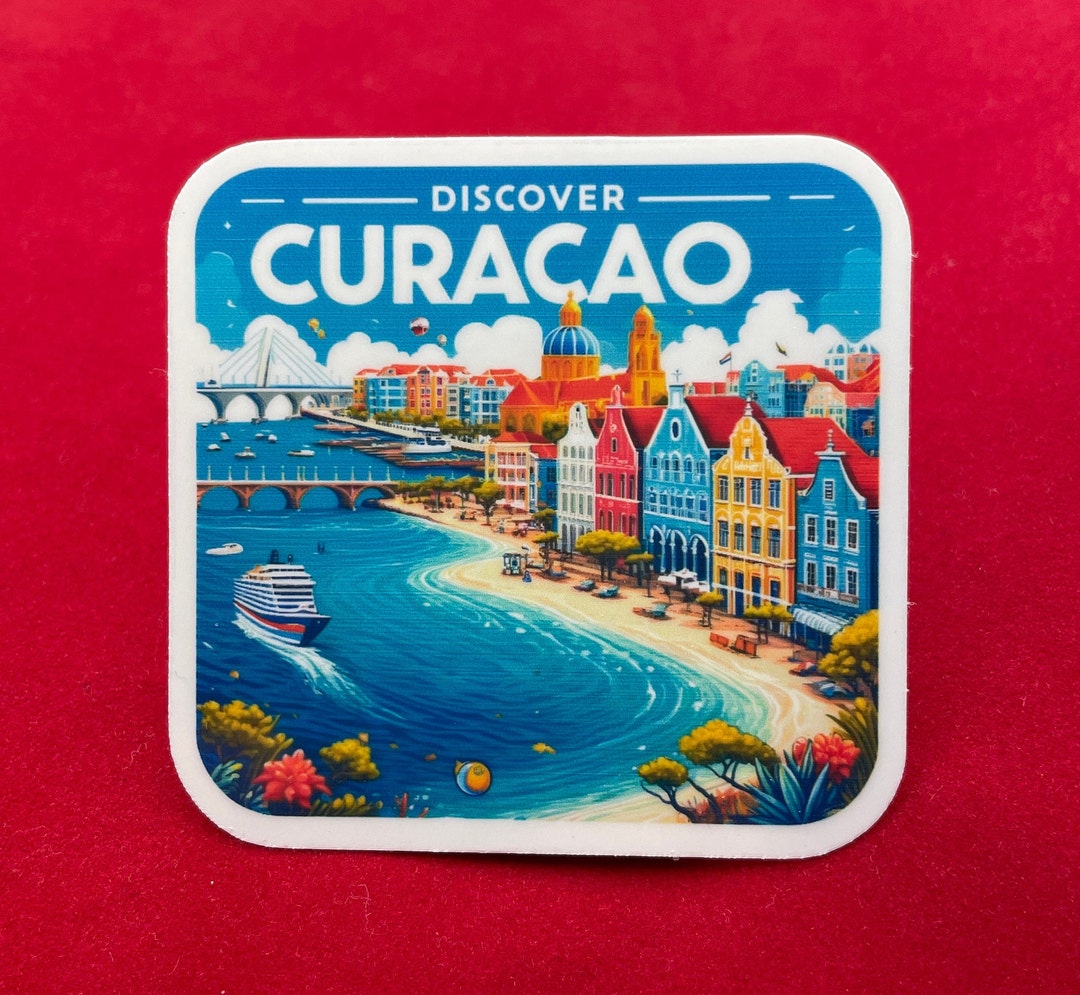 Curacao, Stickers, Weatherproof Sticker, Travel Journal, Suitcase ...