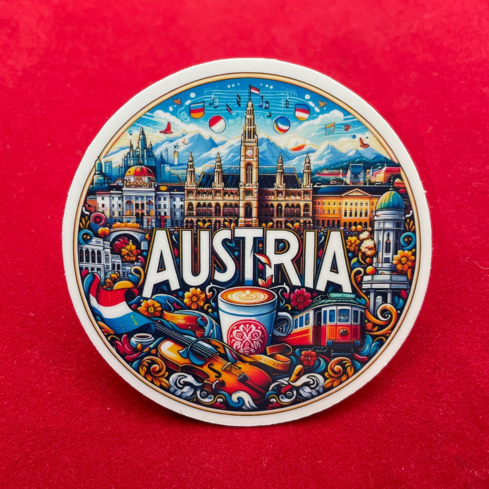 Austria, Stickers, Weatherproof Sticker, Travel Journal, Suitcase ...