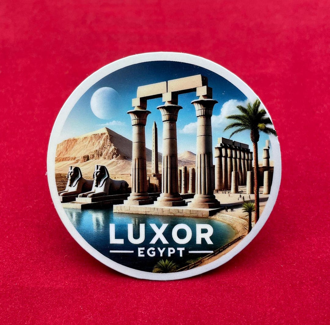 Luxor, Egypt, Stickers, Weatherproof Sticker, Travel Journal, Suitcase ...