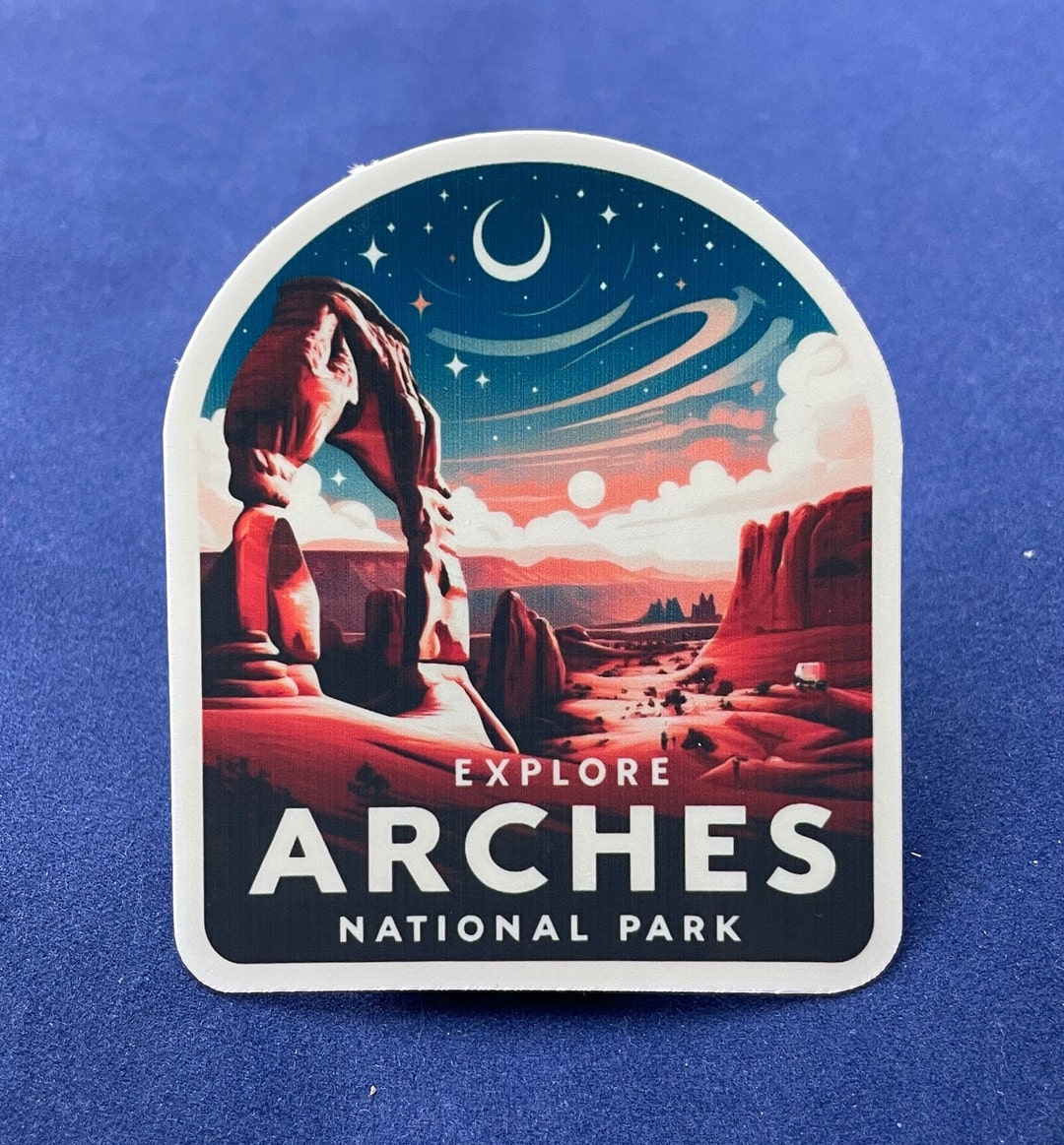 Arches, National Park, Stickers, Weatherproof Sticker, Travel Journal ...