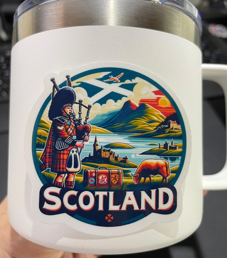 Scotland, Stickers, Weatherproof Sticker, Travel Journal, Suitcase ...