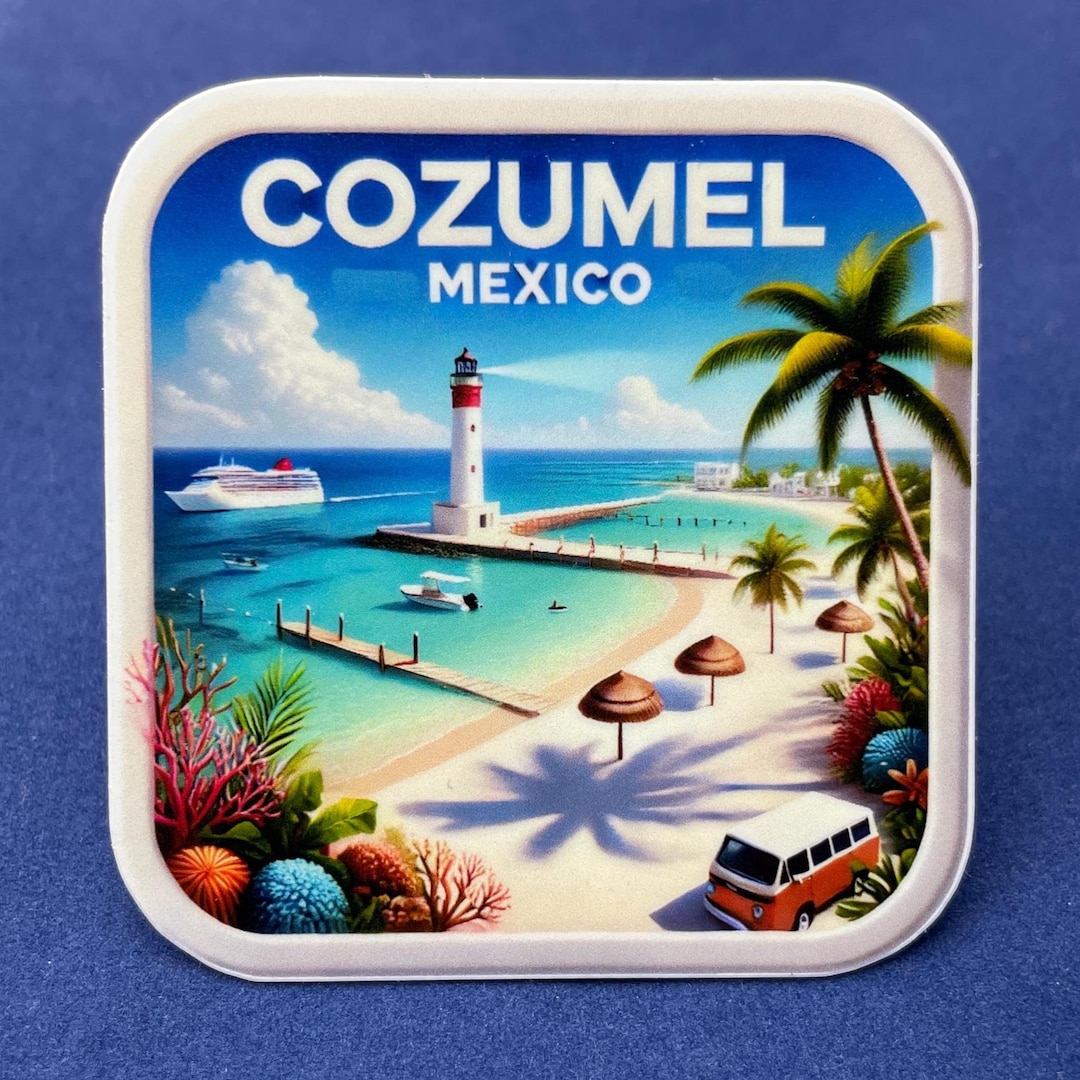 Cozumel, Mexico Travel Sticker: Vinyl Waterproof Adventure Decal 3 - Etsy