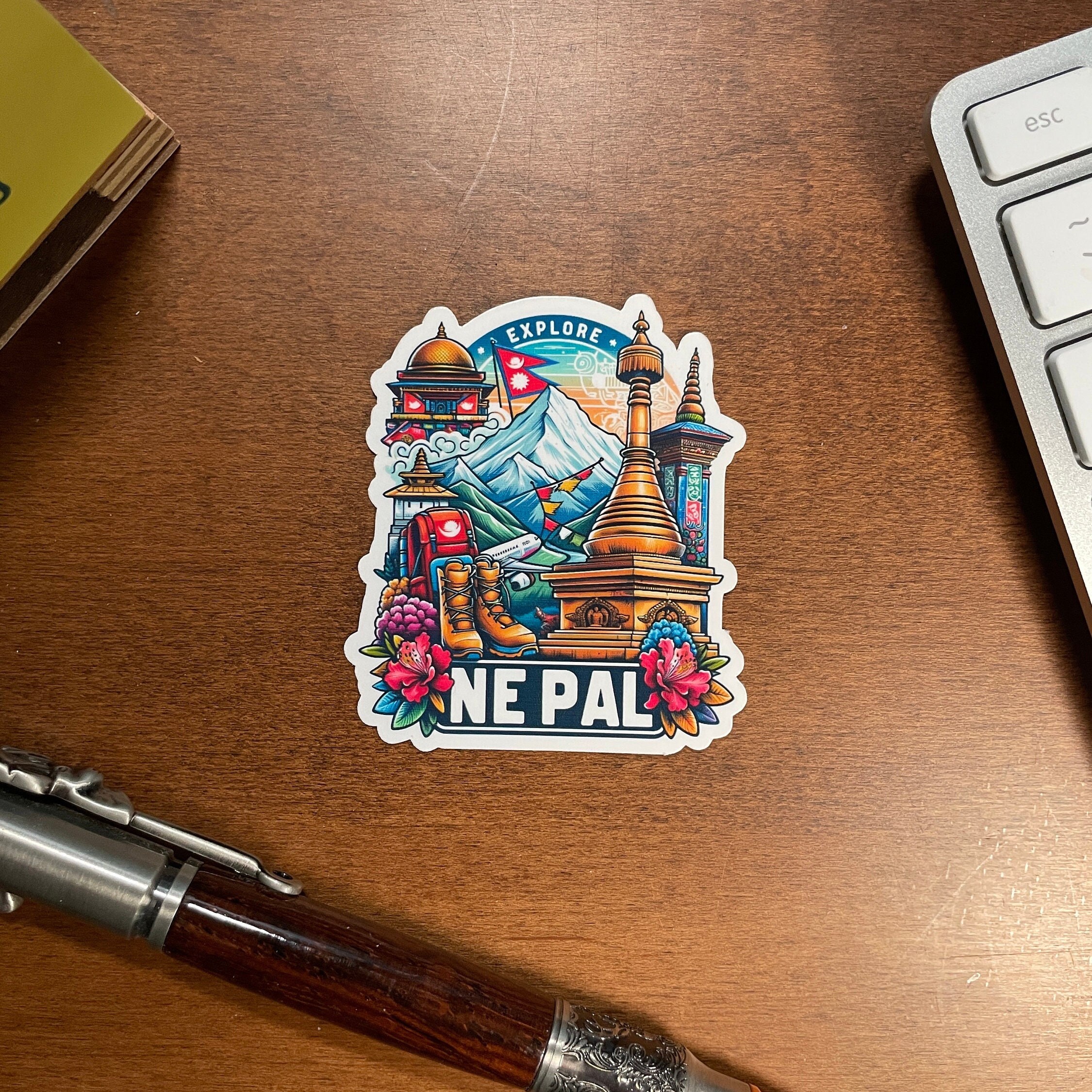 Nepal, Stickers, Weatherproof Sticker, Travel Journal, Suitcase Sticker ...